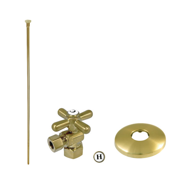 Kingston Brass Trimscape Toilet Supply Kit, 1/2-Inch IPS Inlet x 3/8-Inch Comp Outlet & Reviews ...